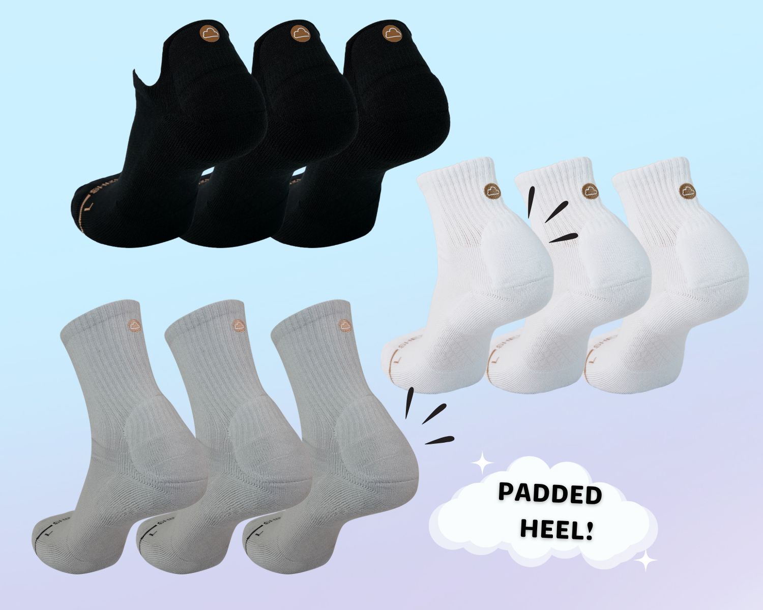 Foam-Padded Socks for Ultimate Comfort | Shezza